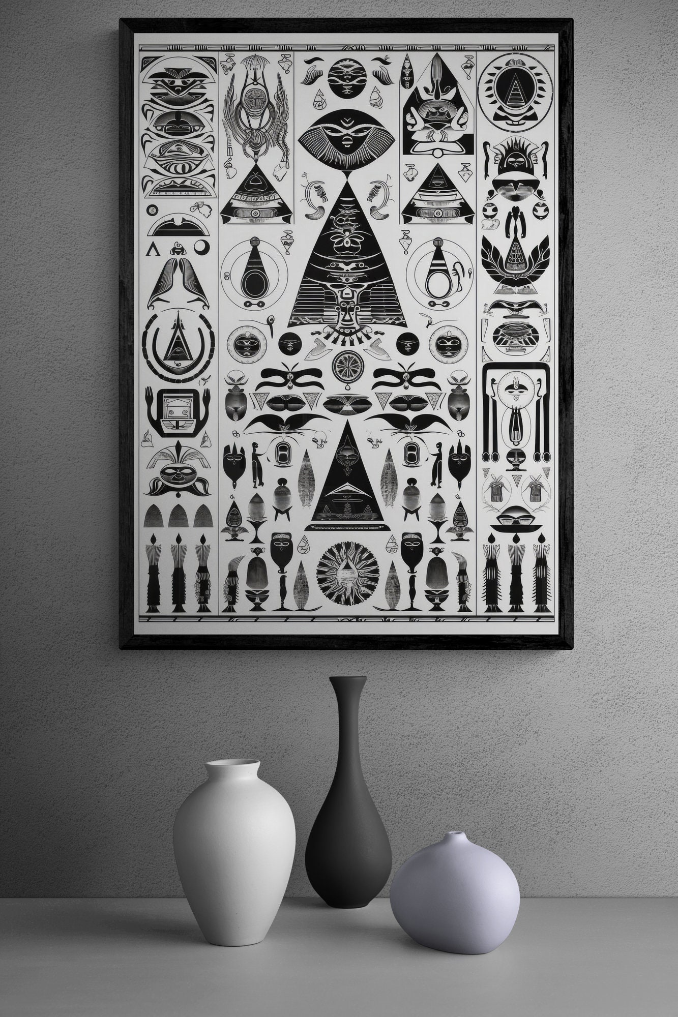 Egyptian Hieroglyphics Illustration Wall Art Poster Wall Art Printables ...