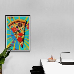Pizza Print | Digital Instant Download | Printable Wall Art | Abstract ...