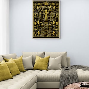 Enigmatic Hieroglyphs Print, Instant Download, Printable Wall Art ...