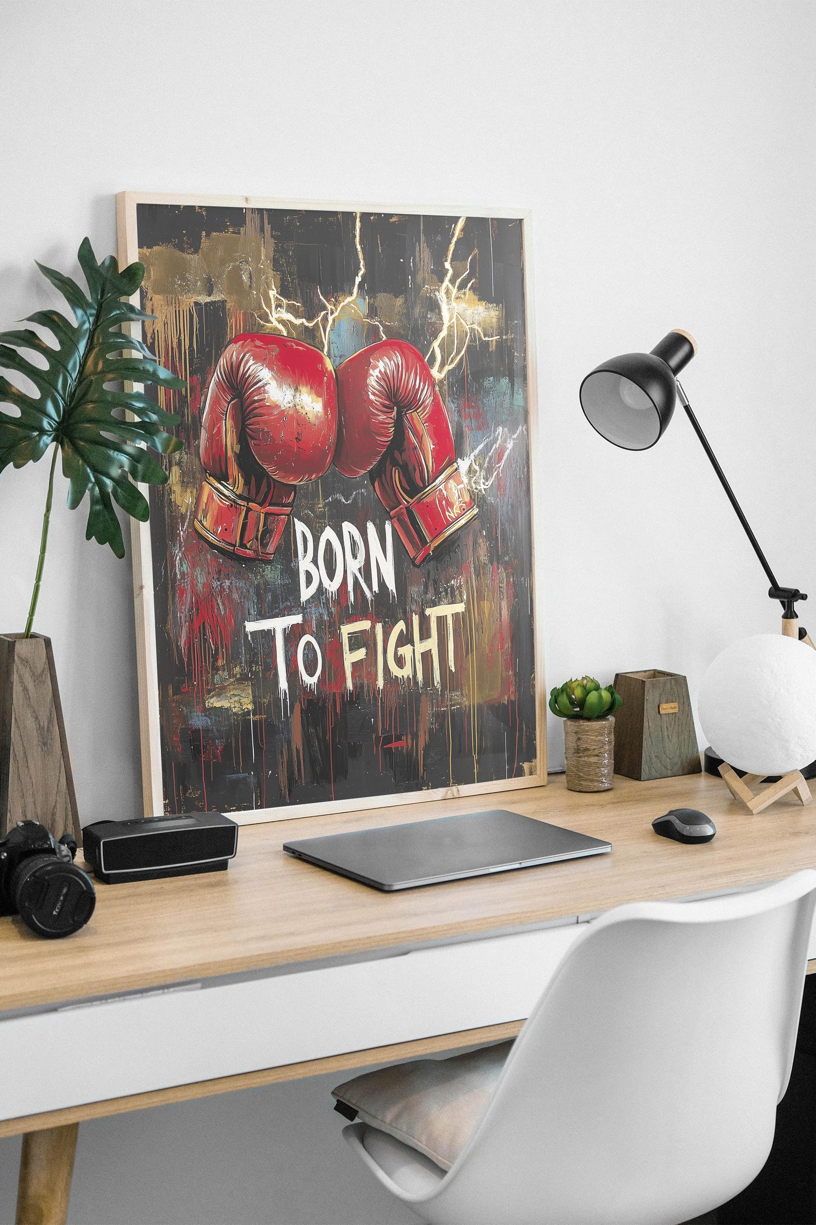 Born to Fight: Retro Boxing Poster, Digital Download, Printable Wall ...