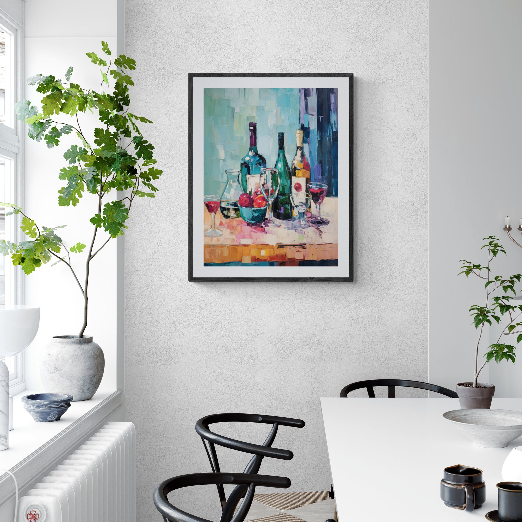 Moody Red Wine Painting, Printable Wall Art, Trendy Wall Decor, Digital ...