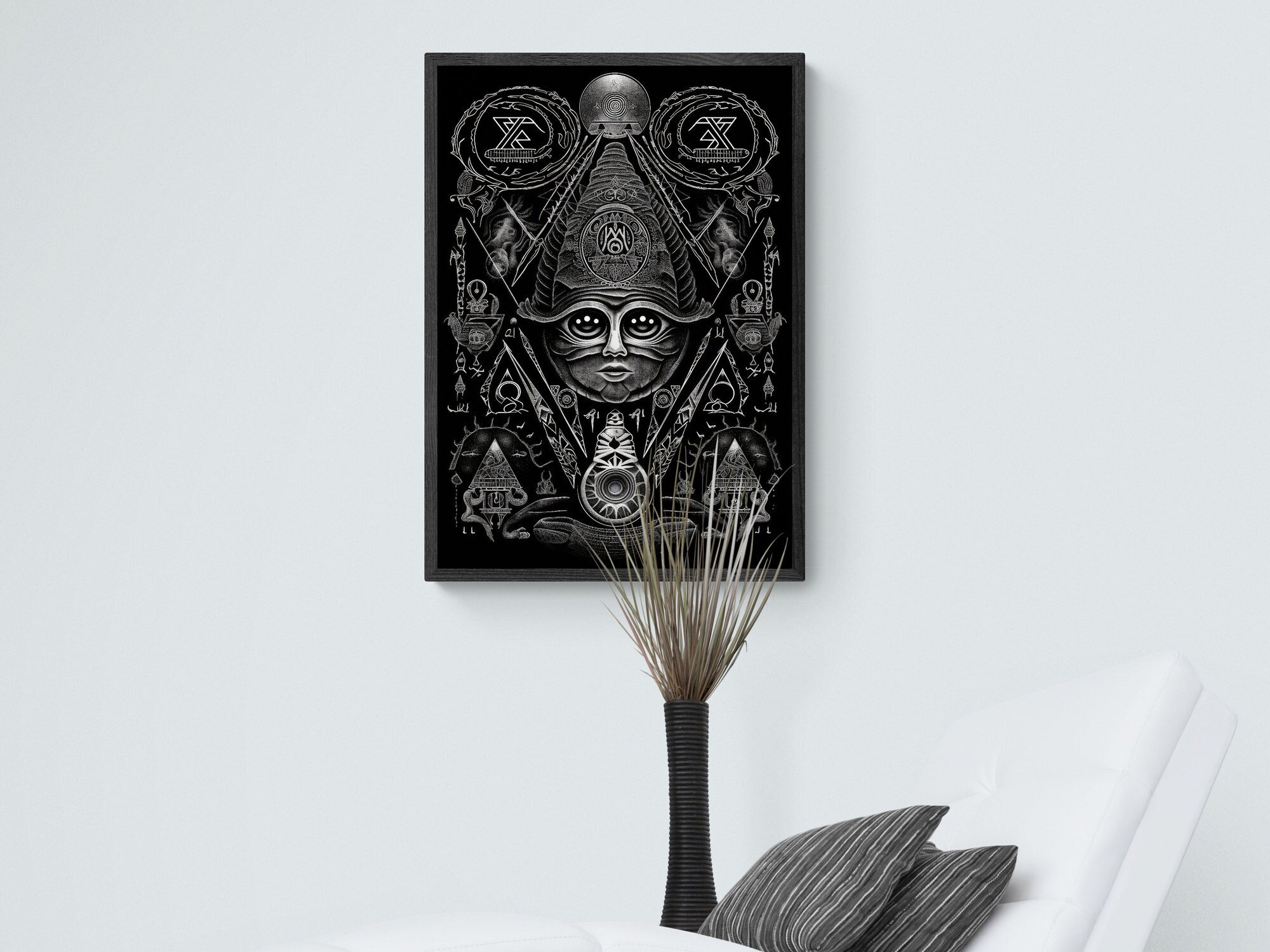 Ancient Alien Entity Illustration Anunnaki Poster Printable Wall Art ...