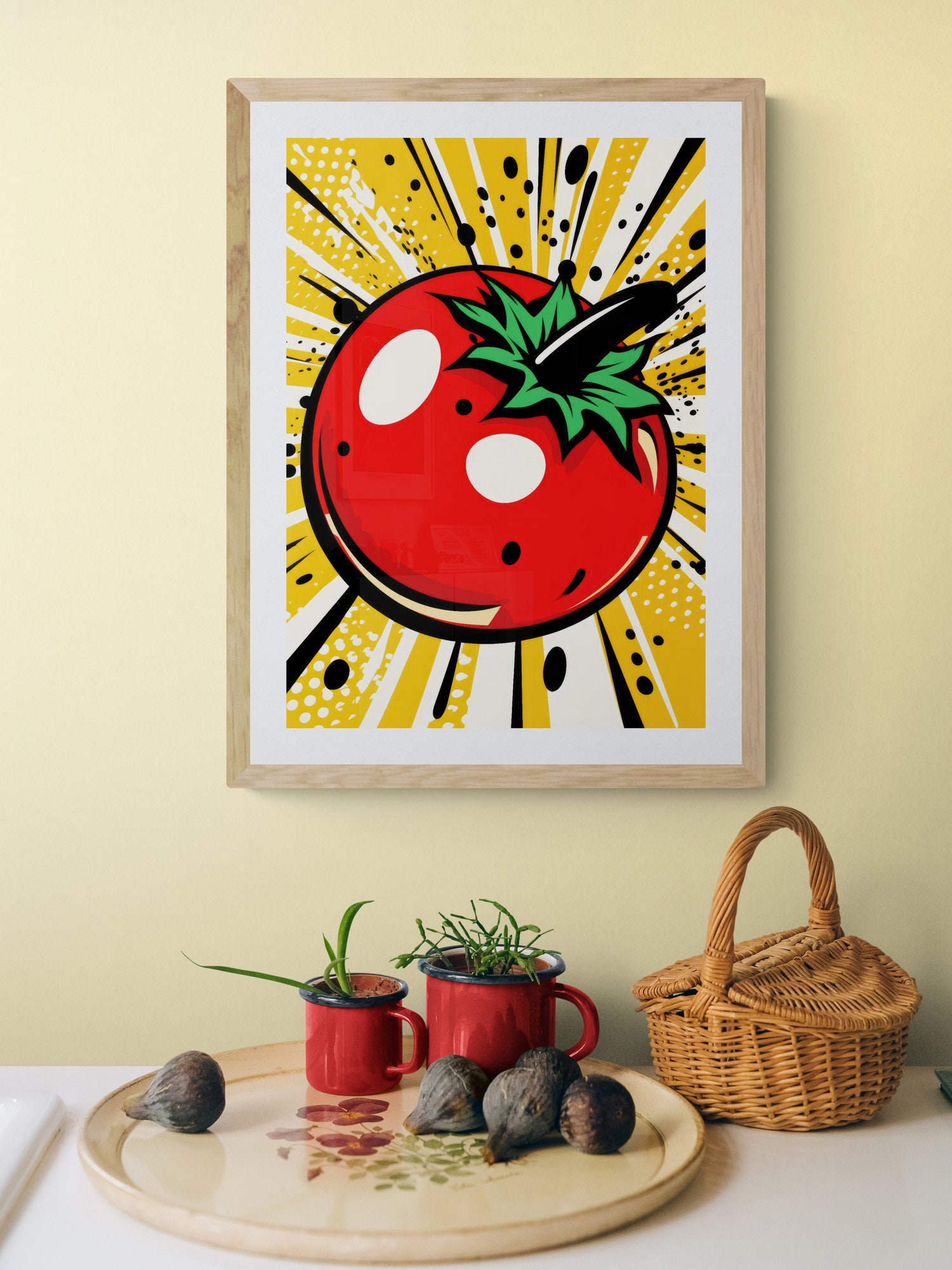 Abstract Pop Art Food Poster, Printable Wall Art, Instant Download ...