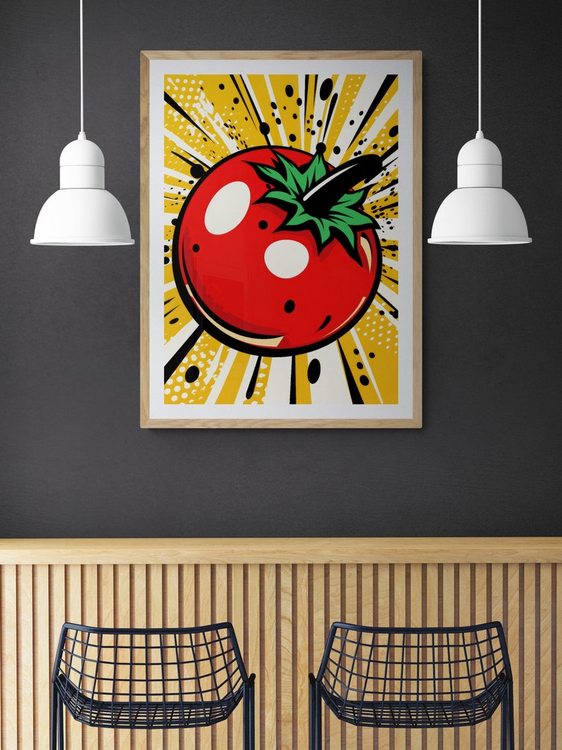 Abstract Pop Art Food Poster, Printable Wall Art, Instant Download ...