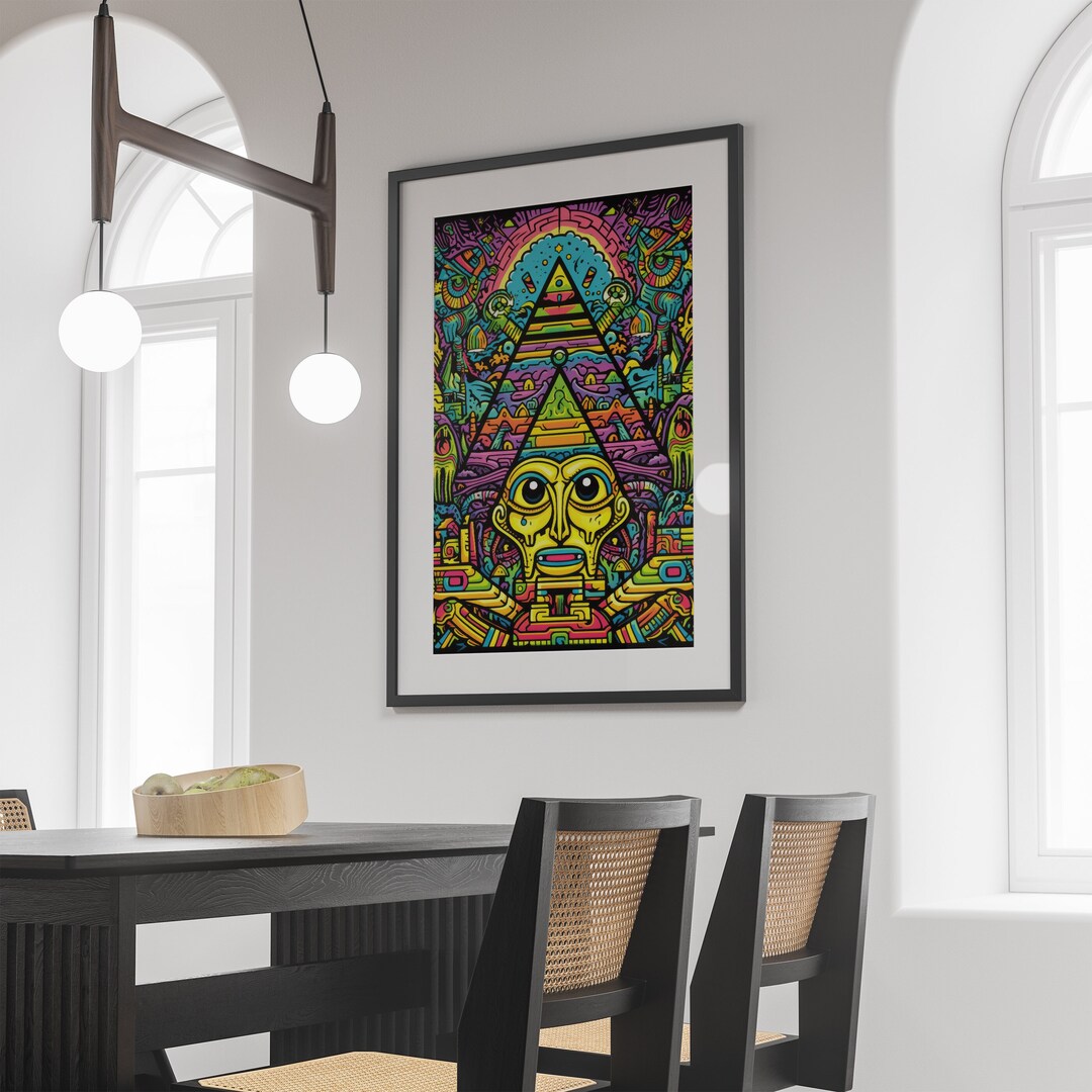 Trippy Ancient Alien Artwork Printable Wall Art Instant Download ...