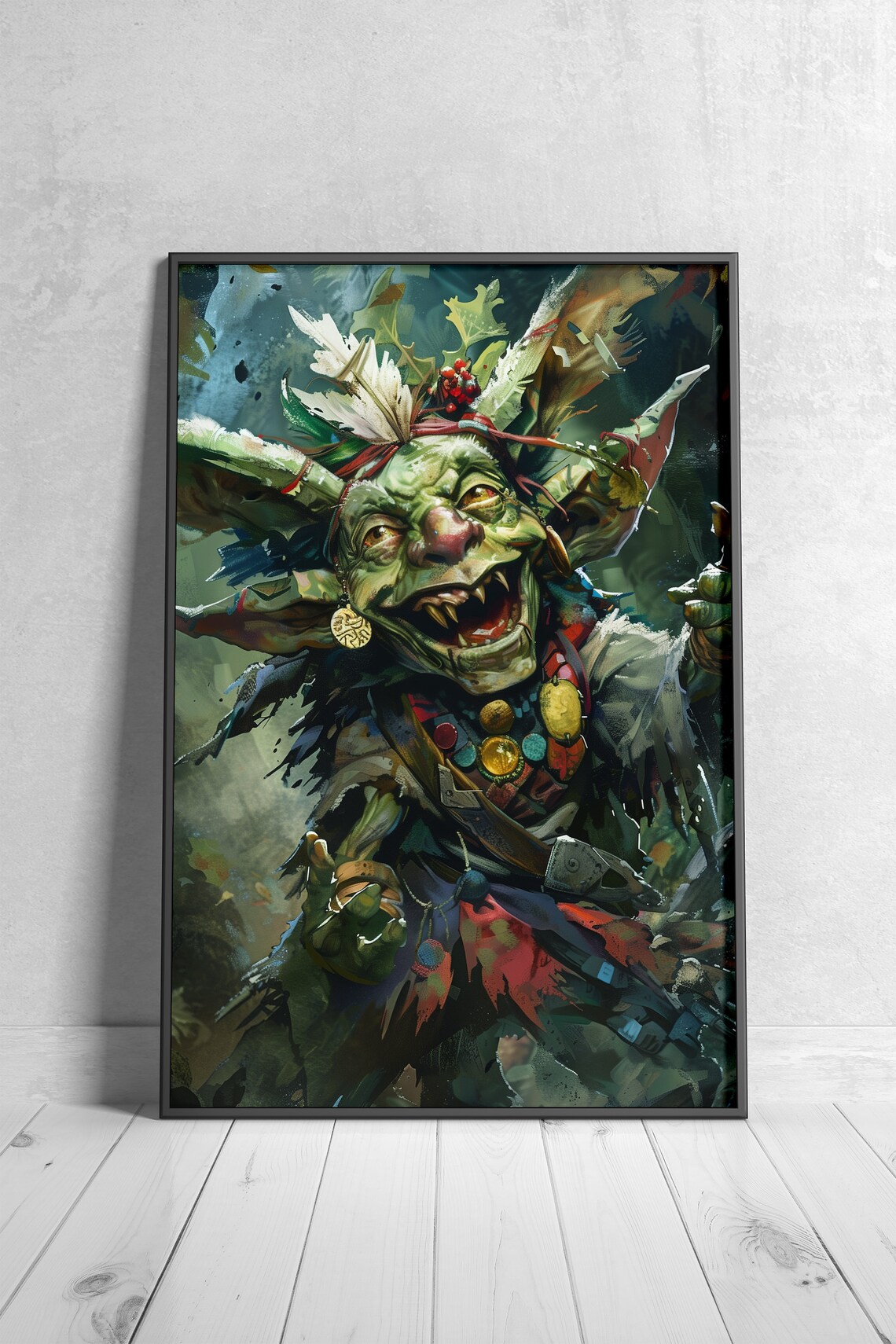 Dark Fantasy Goblin Poster, Printable Wall Art Digital Download ...