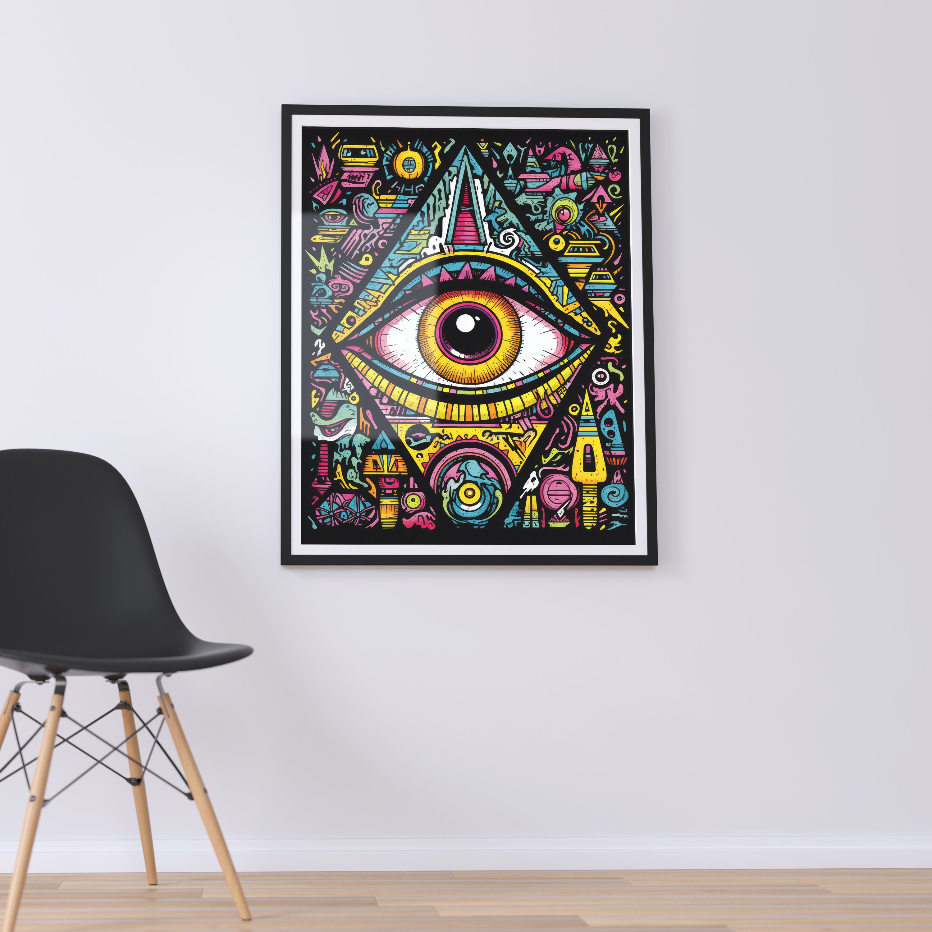 Trippy Third Eye Print, Instant Download, Printable Wall Art ...