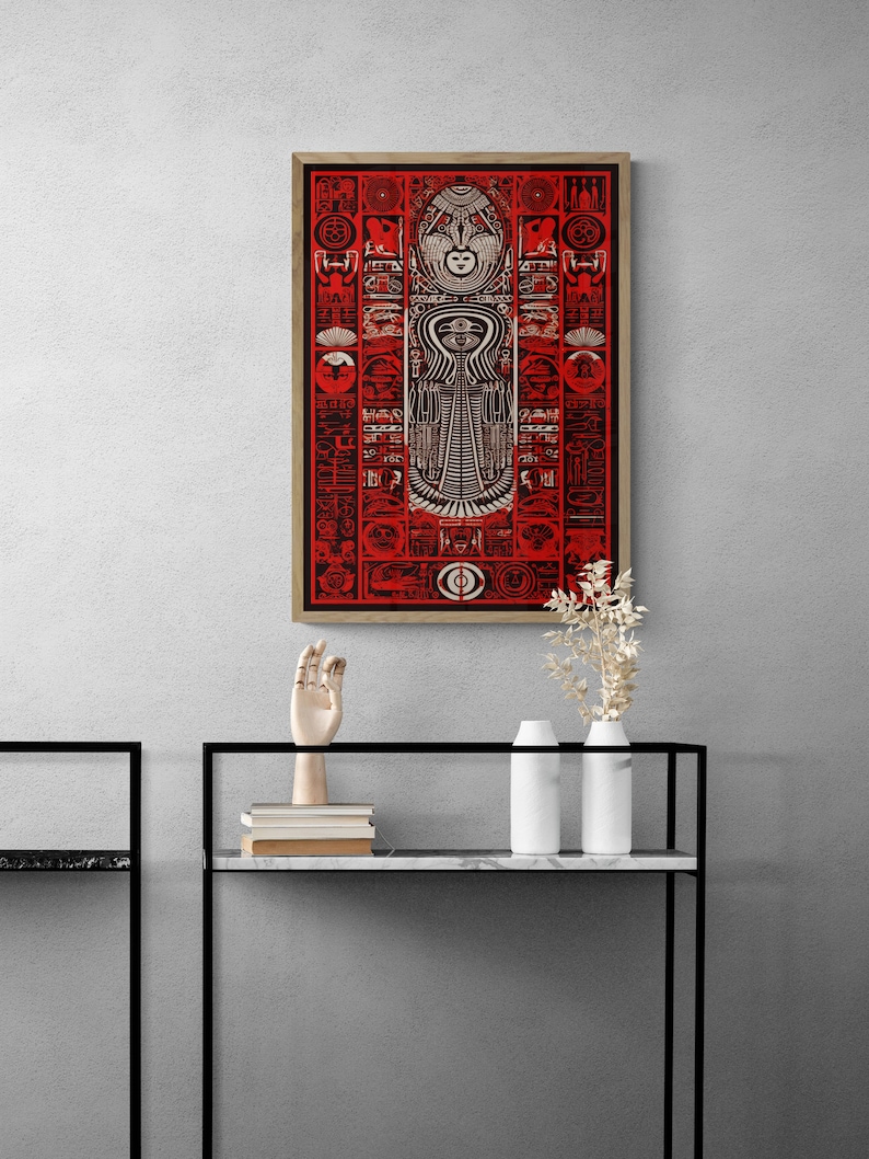 Enigmatic Hieroglyphic Wall Art Print Printable Art Ancient Aliens ...