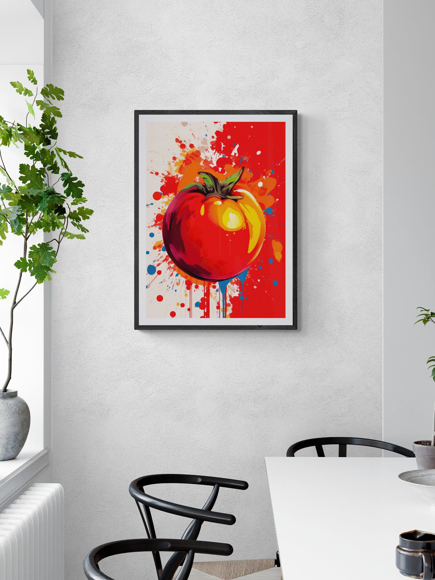 Modern Pop Art Tomato Poster Printable Wall Art Instant - Etsy