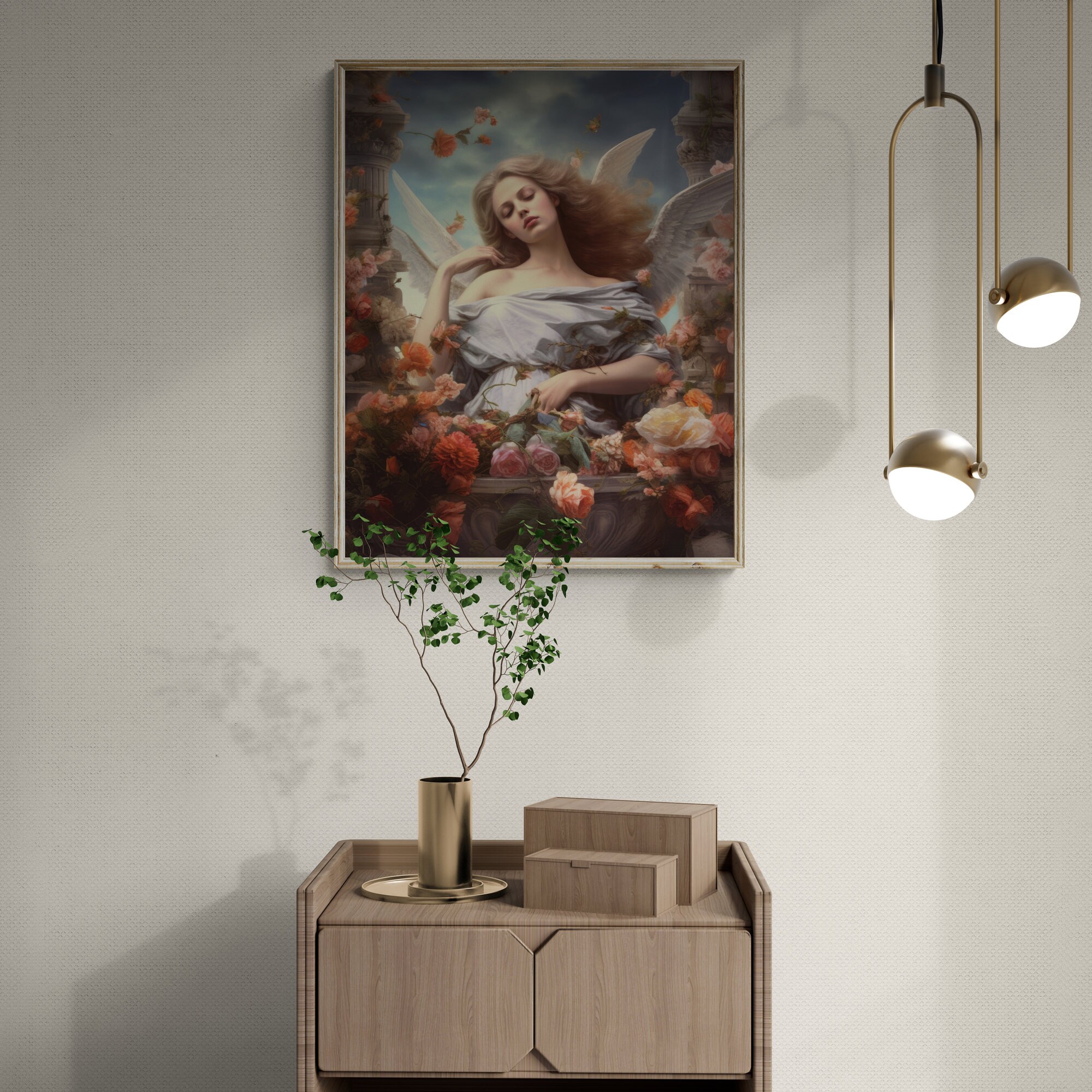 Guardian Angel Wall Art, Maximalist Art, Printable Wall Art, Large ...