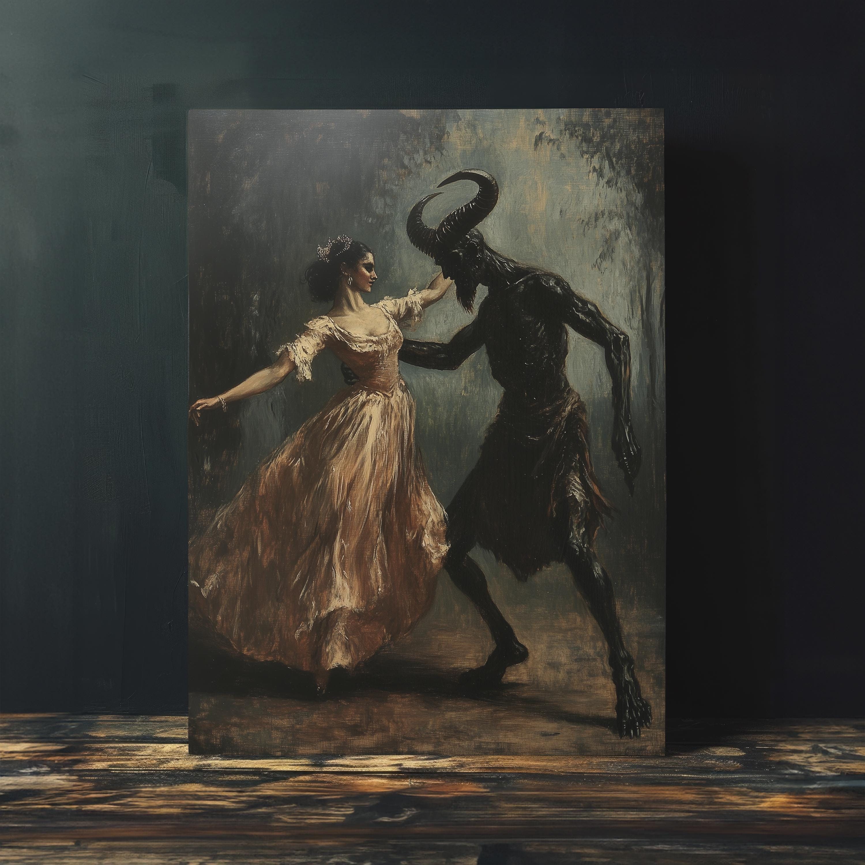 Devil's Dance: Dark Academia Painting, Digital Download, Printable Wall ...