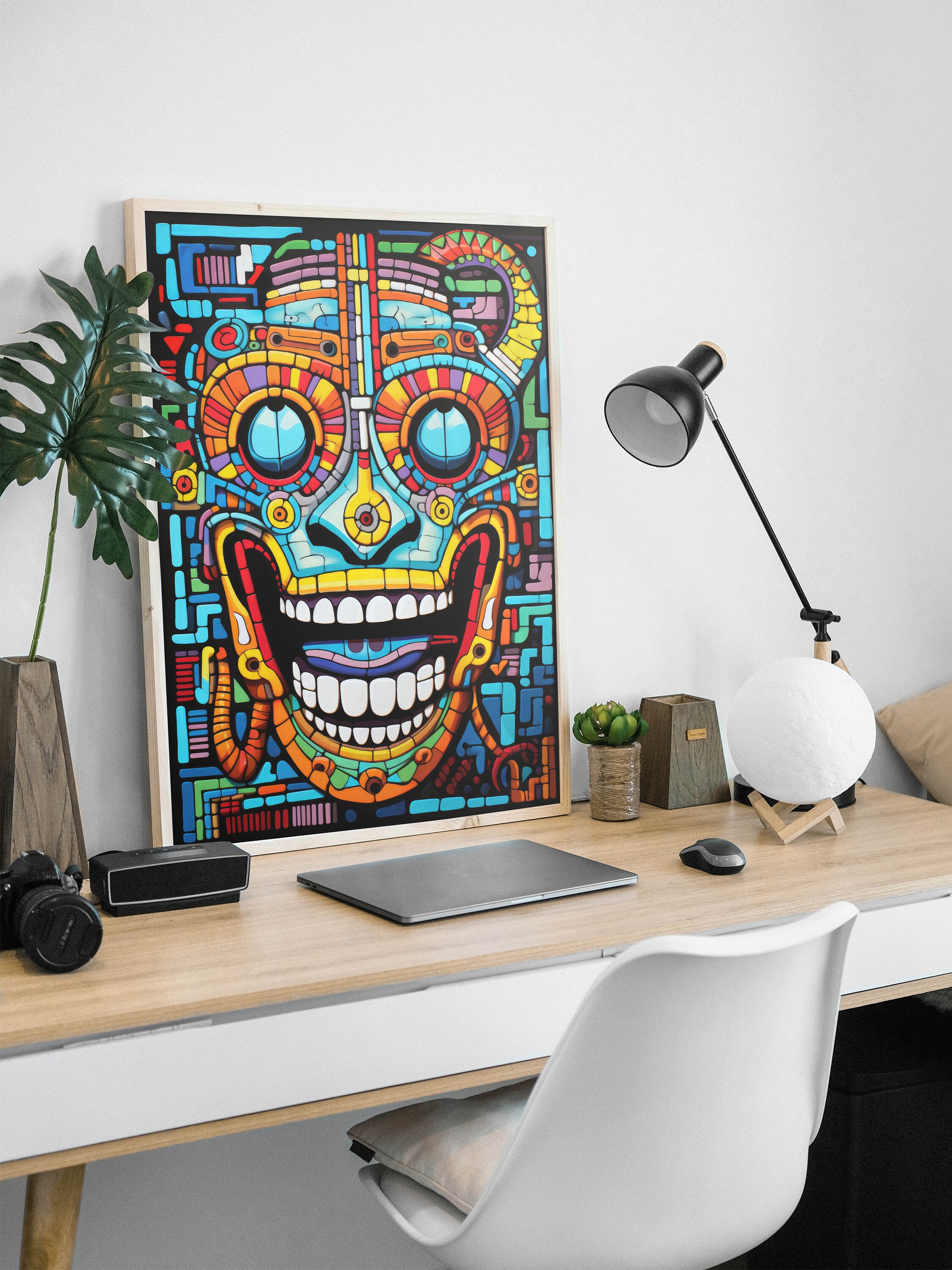 Surreal Anunnaki Portrait Print, Instant Download, Printable Wall Art ...