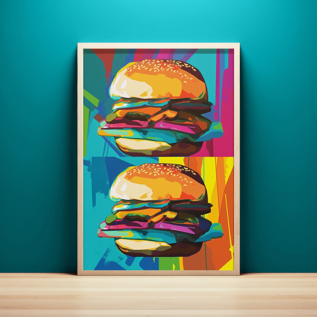 Retro Fast Food Print, Instant Download, Printable Wall Art, Fast Food ...