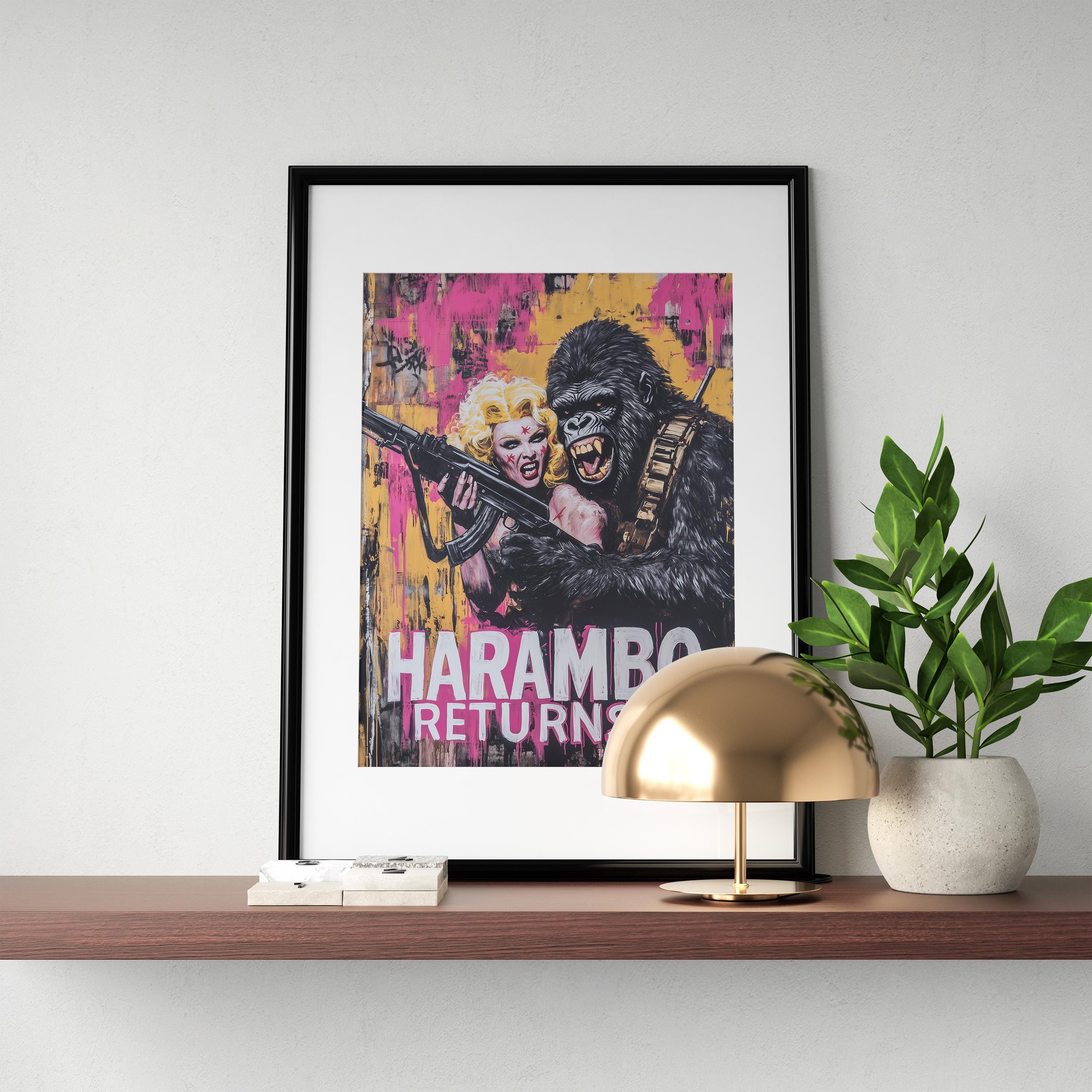 Funny Harambe Meme Print, Digital Download, Printable Wall Art, Pop ...