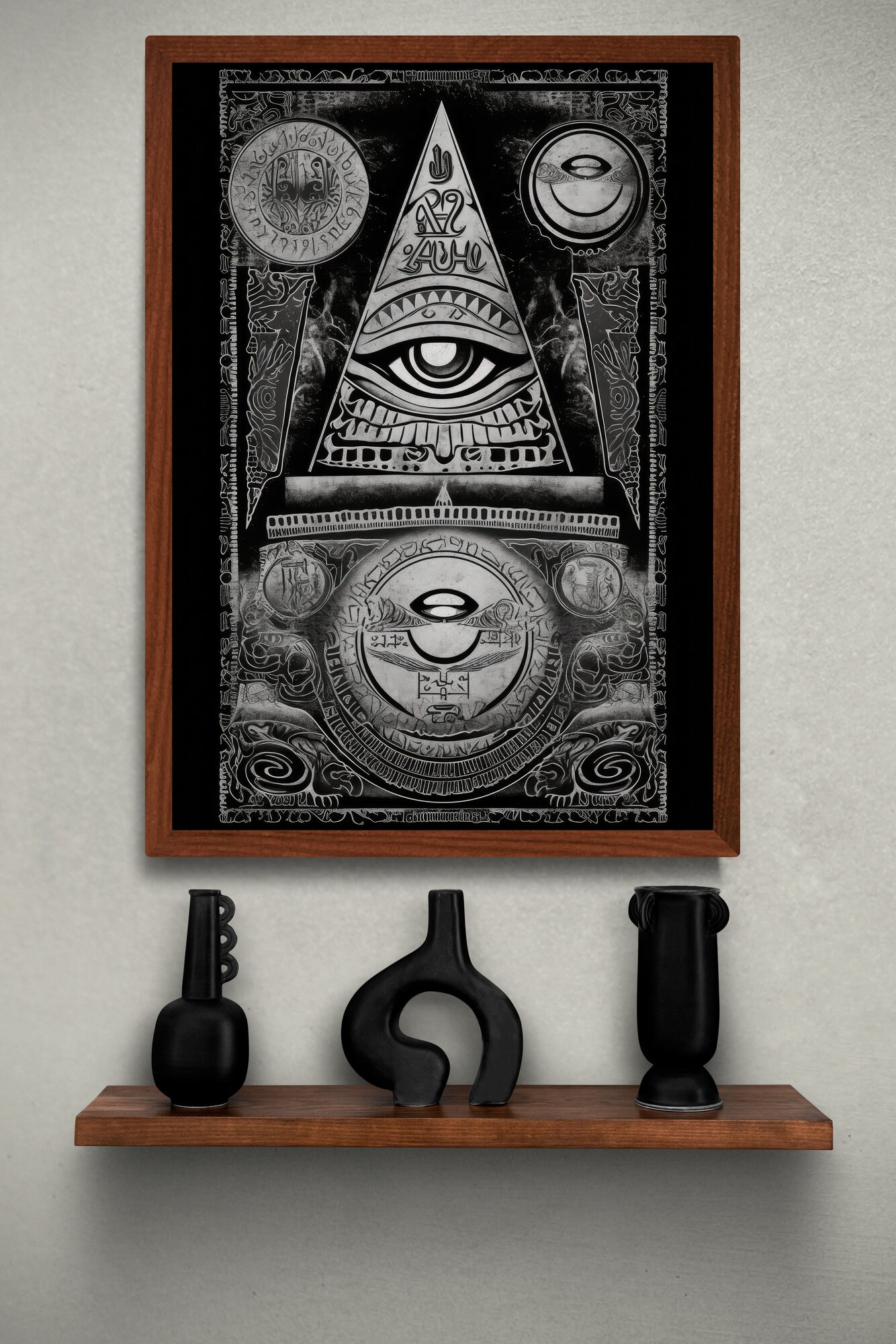 Pyramide Wand Kunst Ägyptische Wand Kunst druckbare Wand Kunst Illuminati Auge Pyramide Wand ...