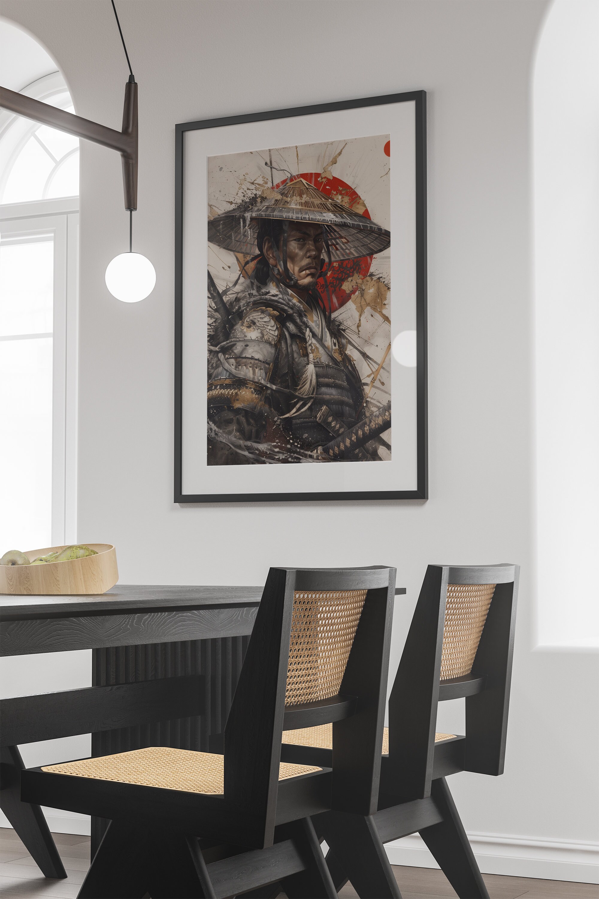 Modern Samurai Warrior Painting, Digital Download, Printable Wall Art ...