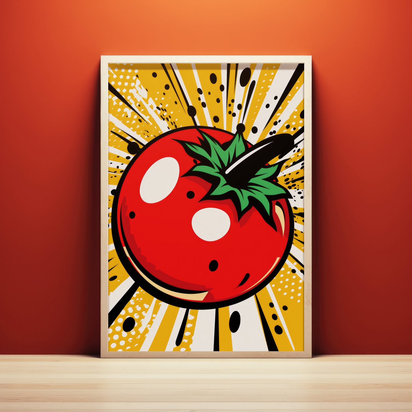 Abstract Pop Art Food Poster, Printable Wall Art, Instant Download ...