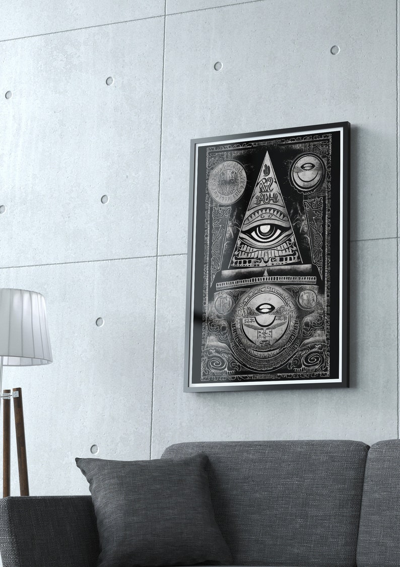 Pyramide Wand Kunst Ägyptische Wand Kunst druckbare Wand Kunst Illuminati Auge Pyramide Wand ...