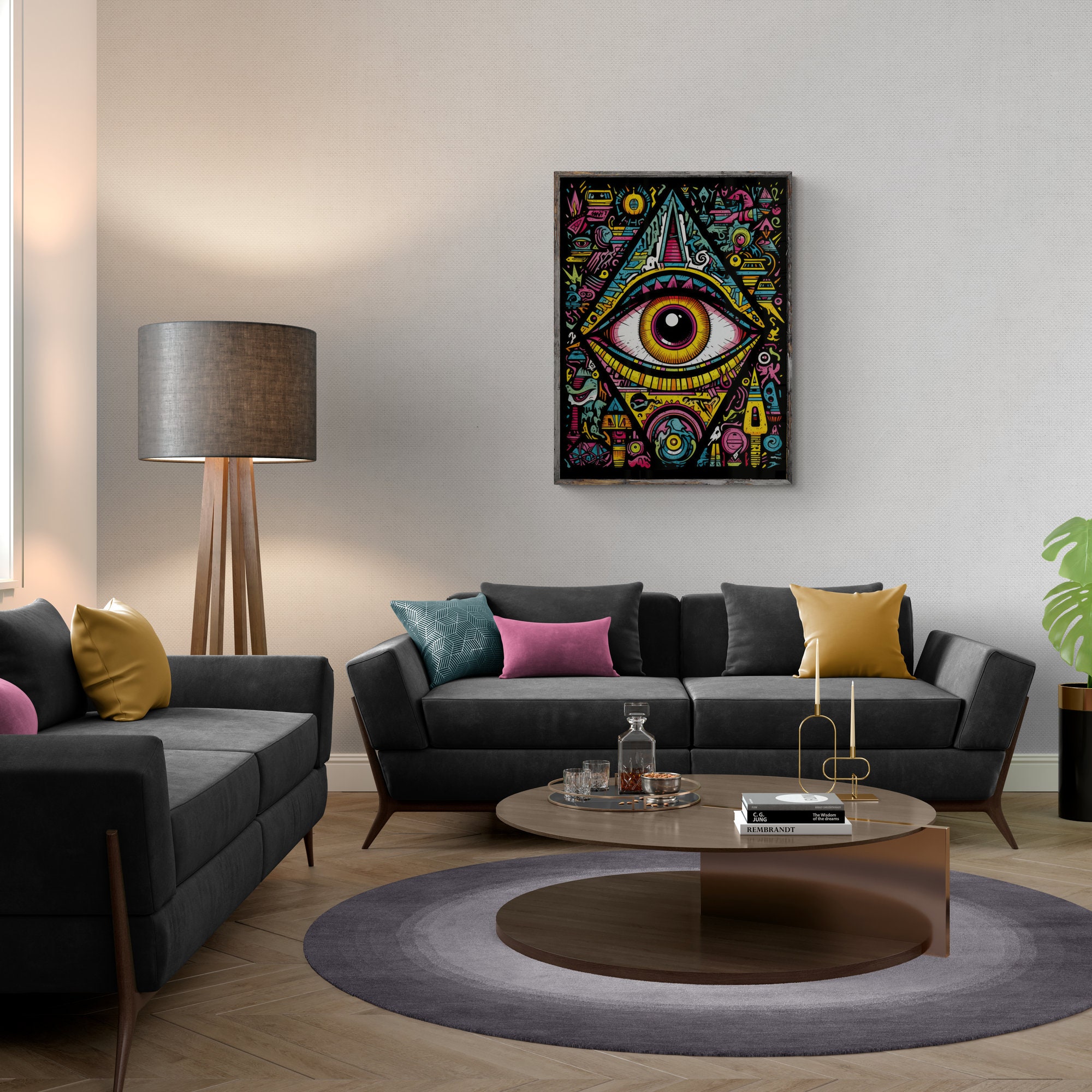 Trippy Third Eye Print, Instant Download, Printable Wall Art ...