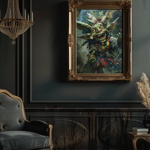 Dark Fantasy Goblin Poster, Printable Wall Art Digital Download ...