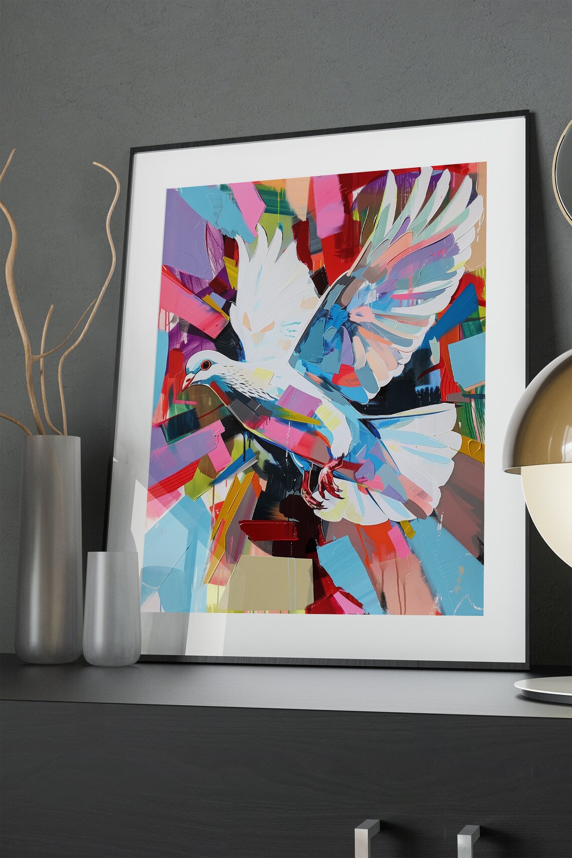 Messenger of Peace Pop Art Print, Digital Download, Printable Eclectic ...