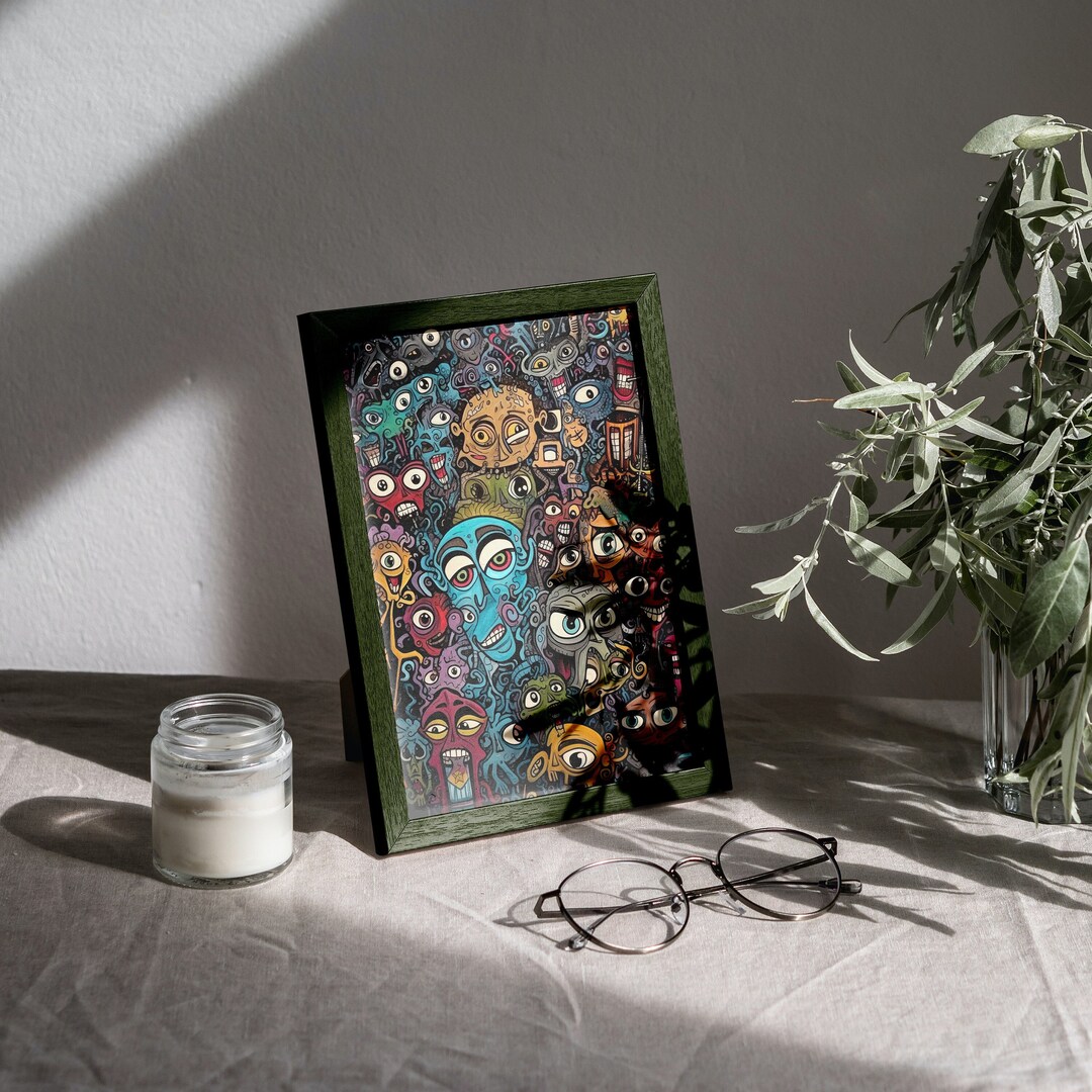 Trippy Art Print, Digital Download, Psychedelic Painting, Printable ...