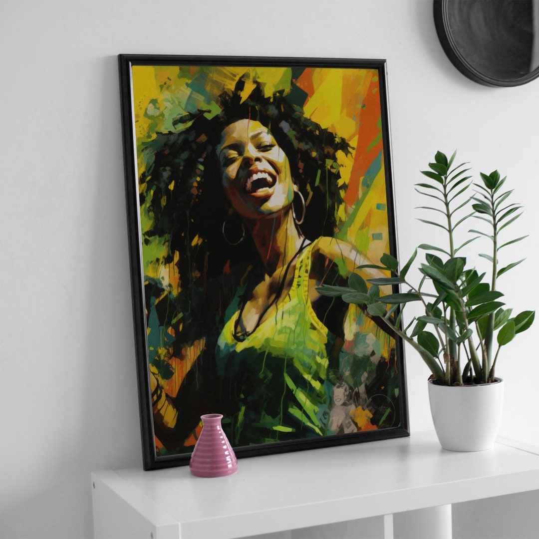 Jamaican Rasta Women Poster Printable Wall Art, Digital Download ...