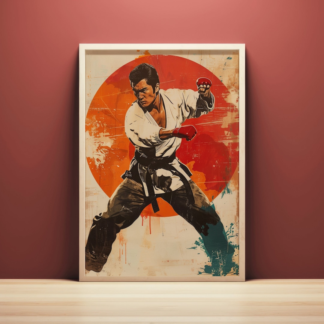 Retro Karate Poster Printable Wall Art Instant Download, Vintage ...