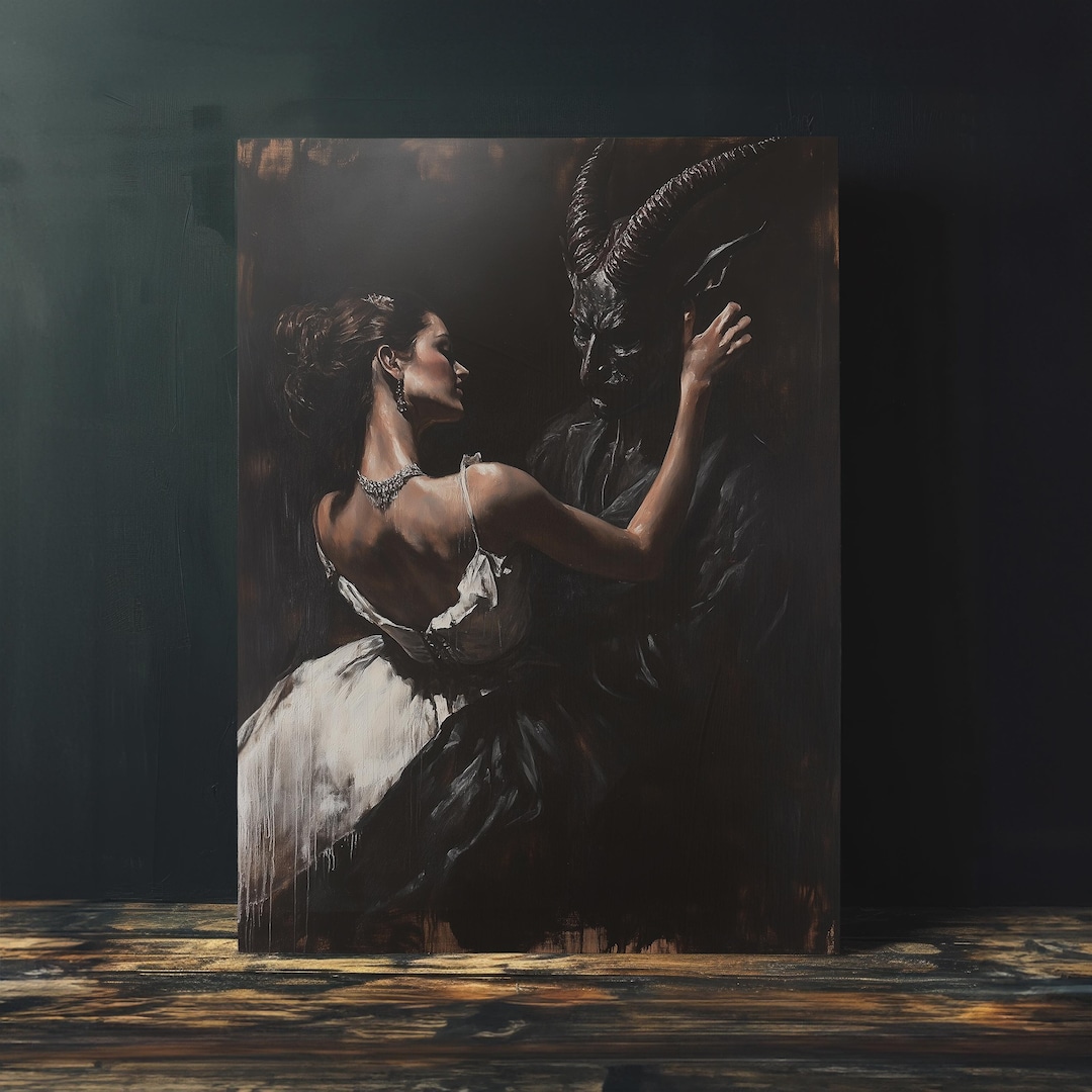 Lucifer & Lilith Painting, Printable Wall Art, Digital Download, Dark ...