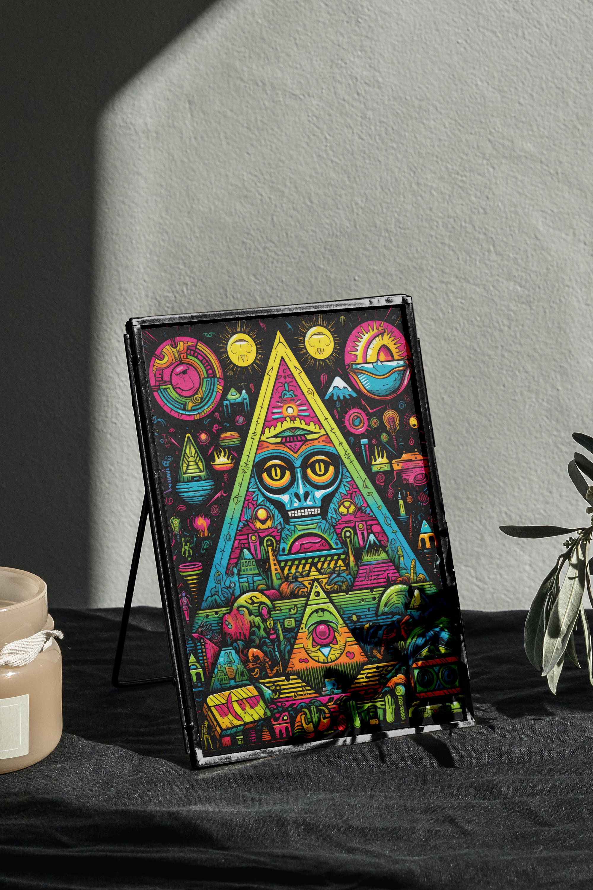 Ancient Aliens Pyramid Illustration Printable Wall Art Instant Download ...