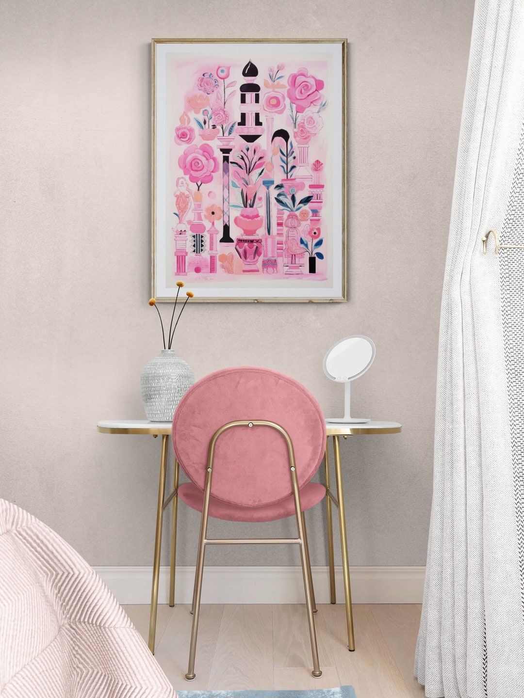 Abstract Preppy Boho Print Instant Download, Printable Wall Art ...