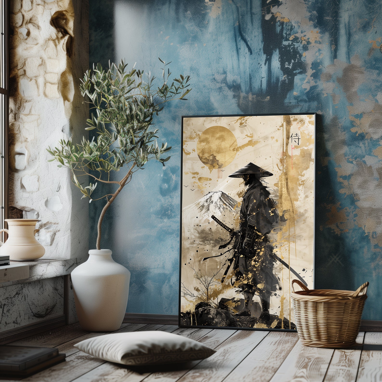 Unique Sumi-e Samurai Poster, Printable Wall Art, Digital Download ...