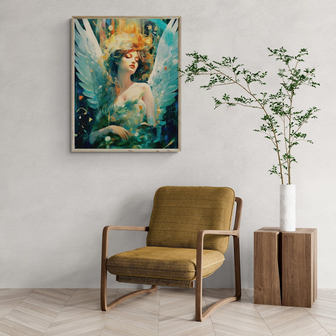 Preppy Angel Wing Wall Art, Maximalist Art, Printable Wall Art ...