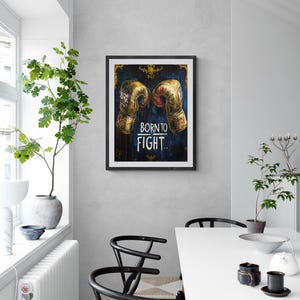 Trendy Boxing Poster Print, Digital Download, Masculine Printable Wall ...