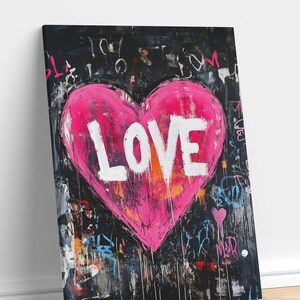 Moody Love Pop Art Poster, Printable Wall Art, Digital Download, Trendy ...