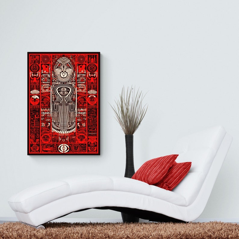 Enigmatic Hieroglyphic Wall Art Print Printable Art Ancient Aliens ...