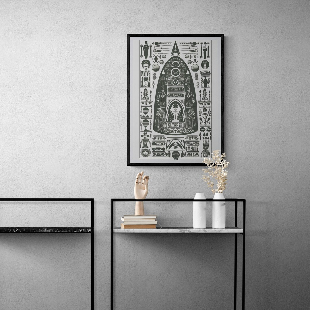 Ancient Egyptian Illustration | Hieroglyphics | Printable Wall Art ...