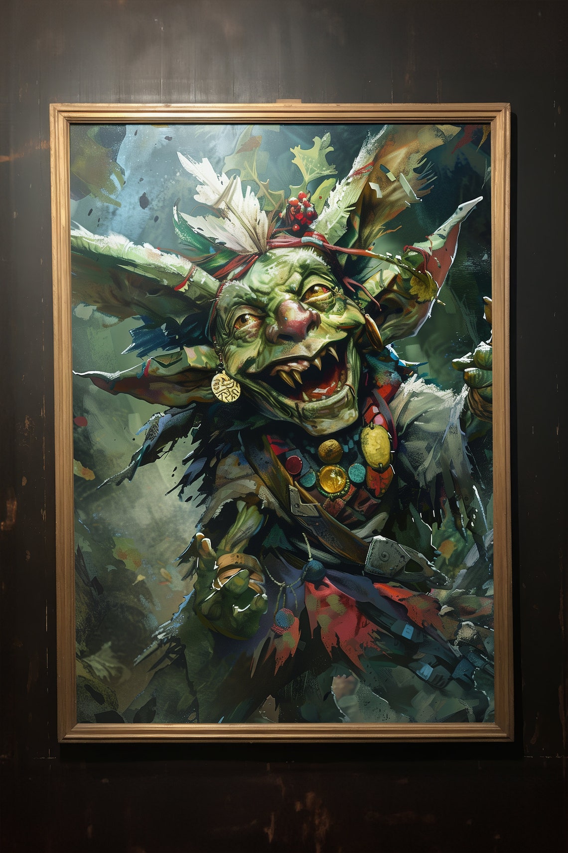 Dark Fantasy Goblin Poster, Printable Wall Art Digital Download ...