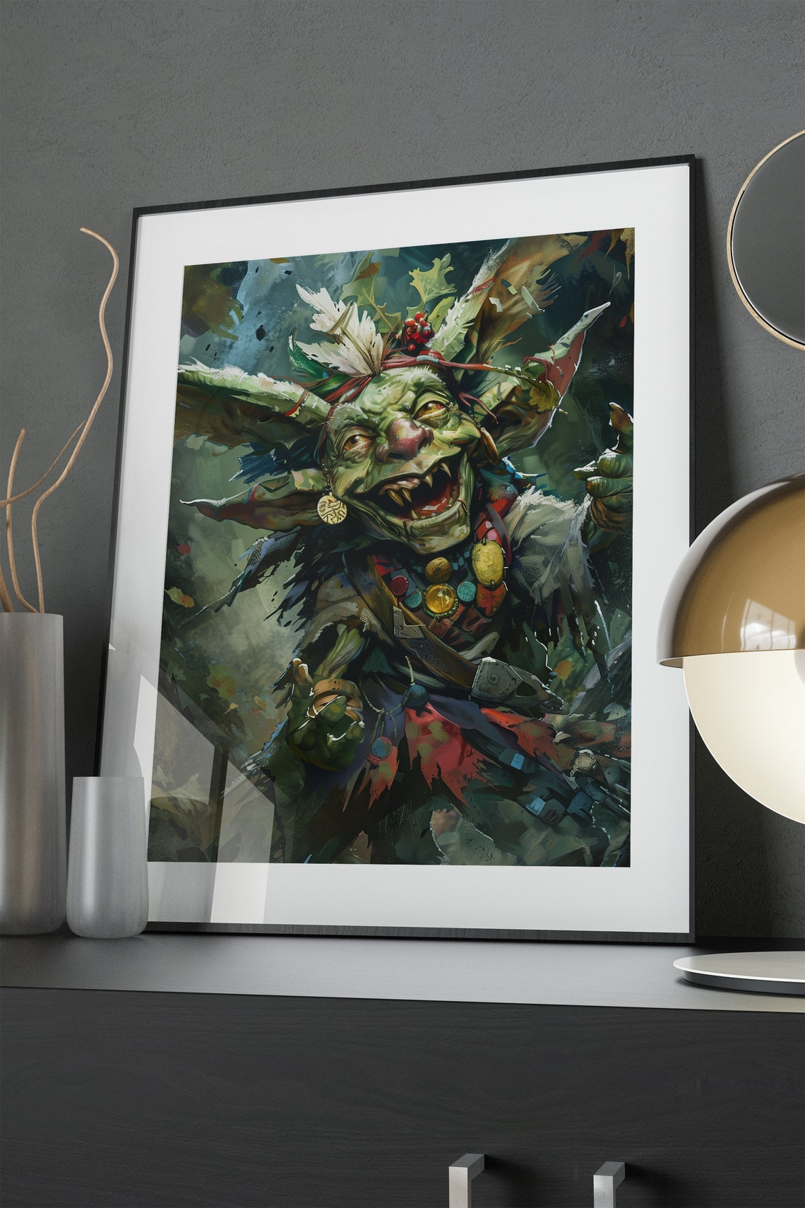 Dark Fantasy Goblin Poster, Printable Wall Art Digital Download ...
