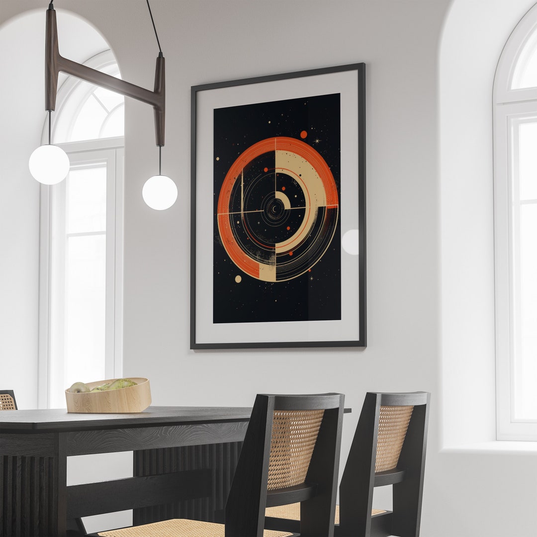 Abstract Solar System Map Print, Instant Download Printable Wall Art ...