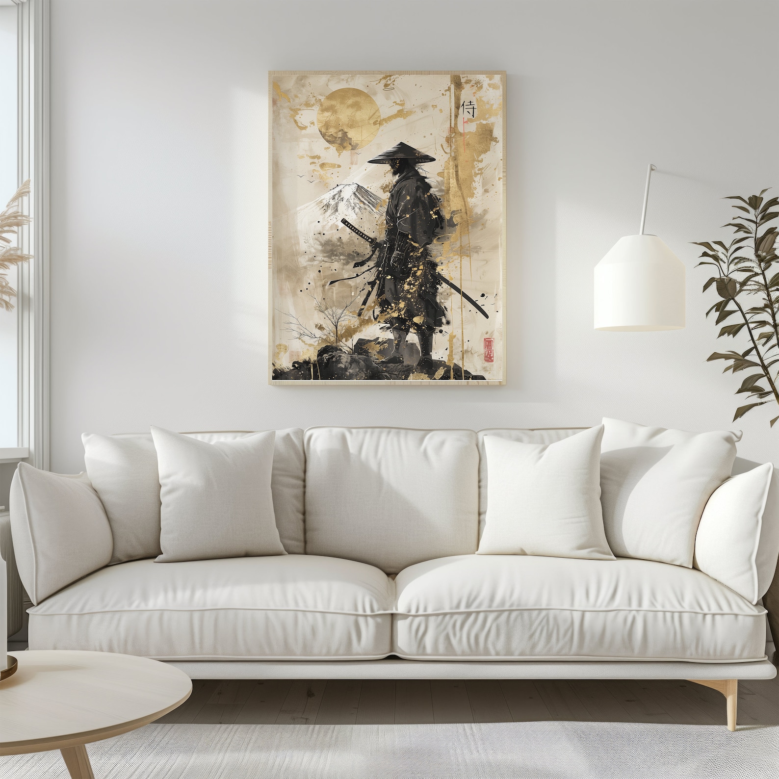 Unique Sumi-e Samurai Poster, Printable Wall Art, Digital Download ...