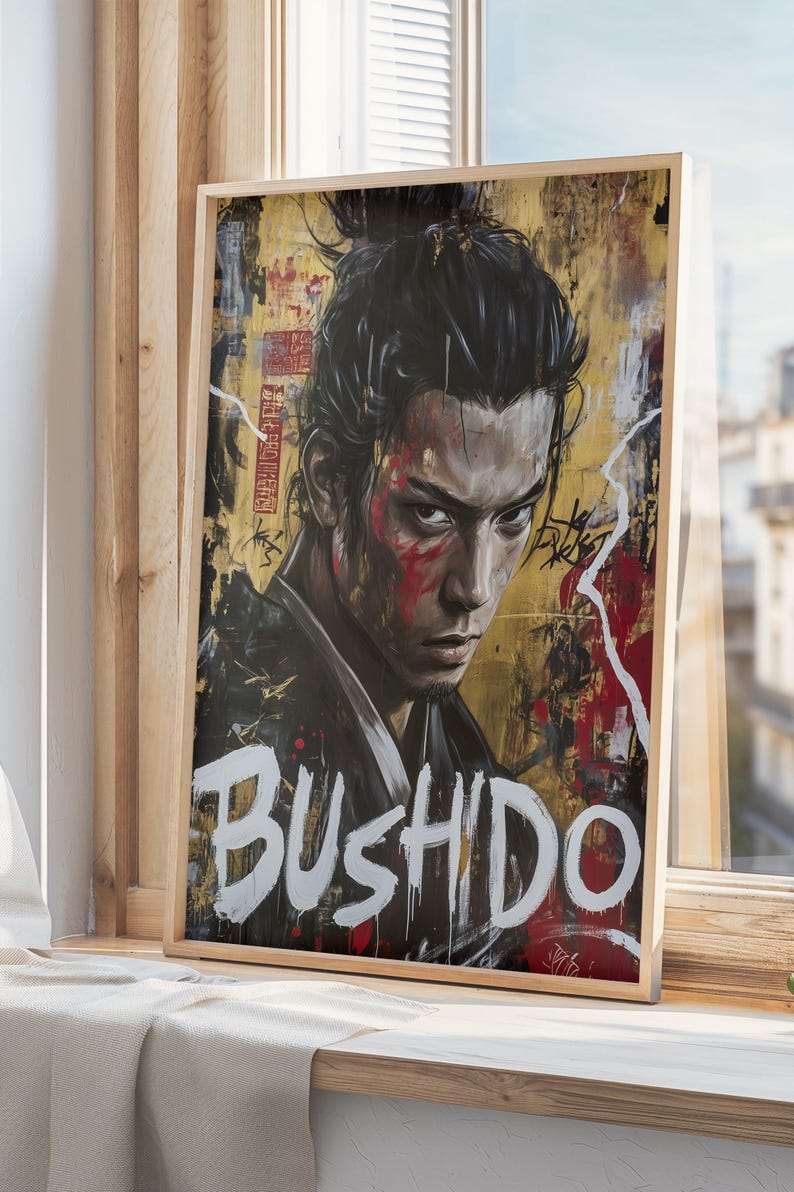 Bushido Code Pop Art Poster Print, Digital Download Printable Wall Art ...