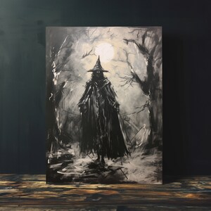 Midnight Shadow Wraith, Printable Wall Art, Digital Download, Fantasy ...