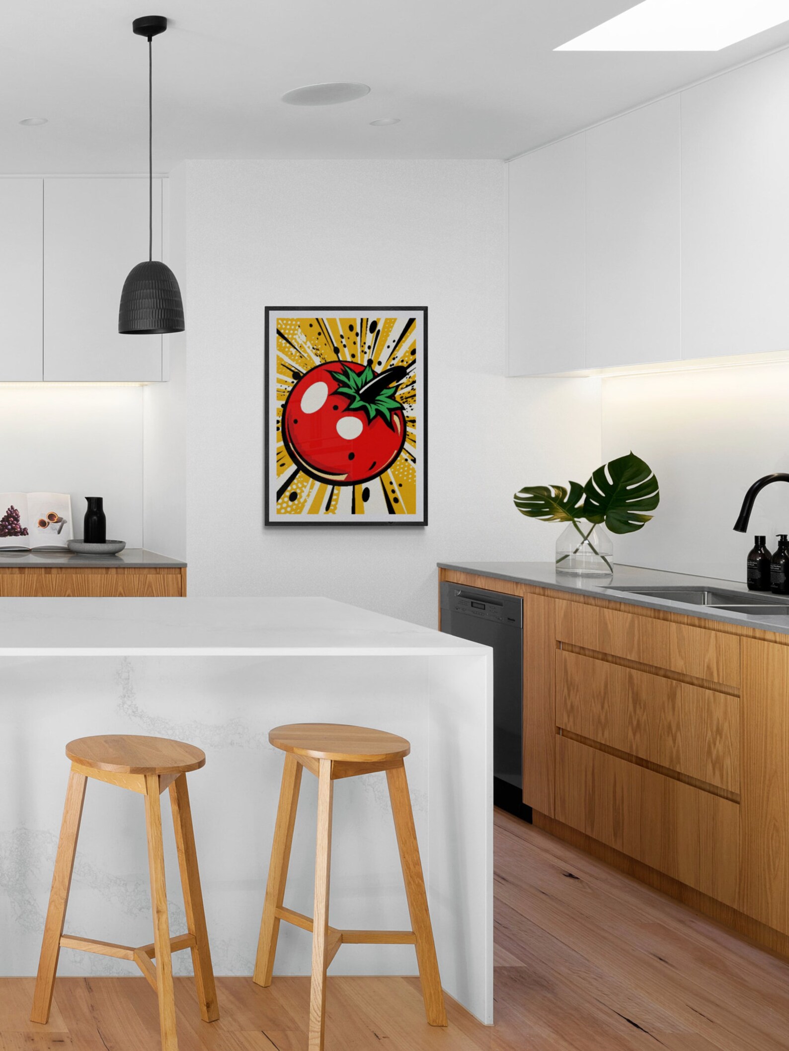 Abstract Pop Art Food Poster, Printable Wall Art, Instant Download ...
