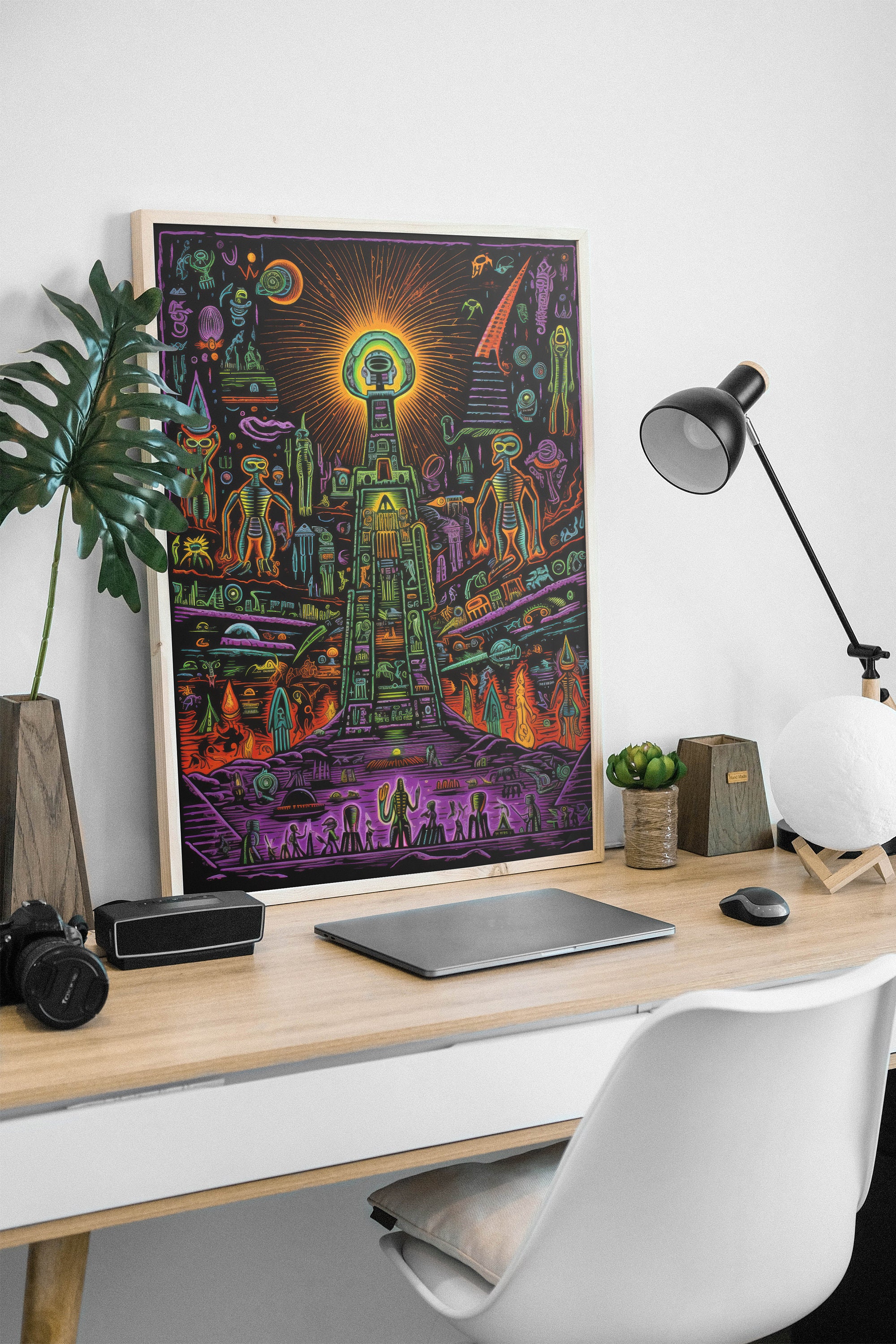 Trippy Ancient Alien Technology Illustration, Digital Download ...