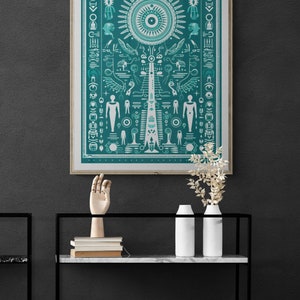 Mythical Hieroglyphs Wall Art, Printable Wall Art Digital Download ...