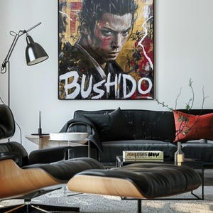 Bushido Code Pop Art Poster Print, Digital Download Printable Wall Art ...