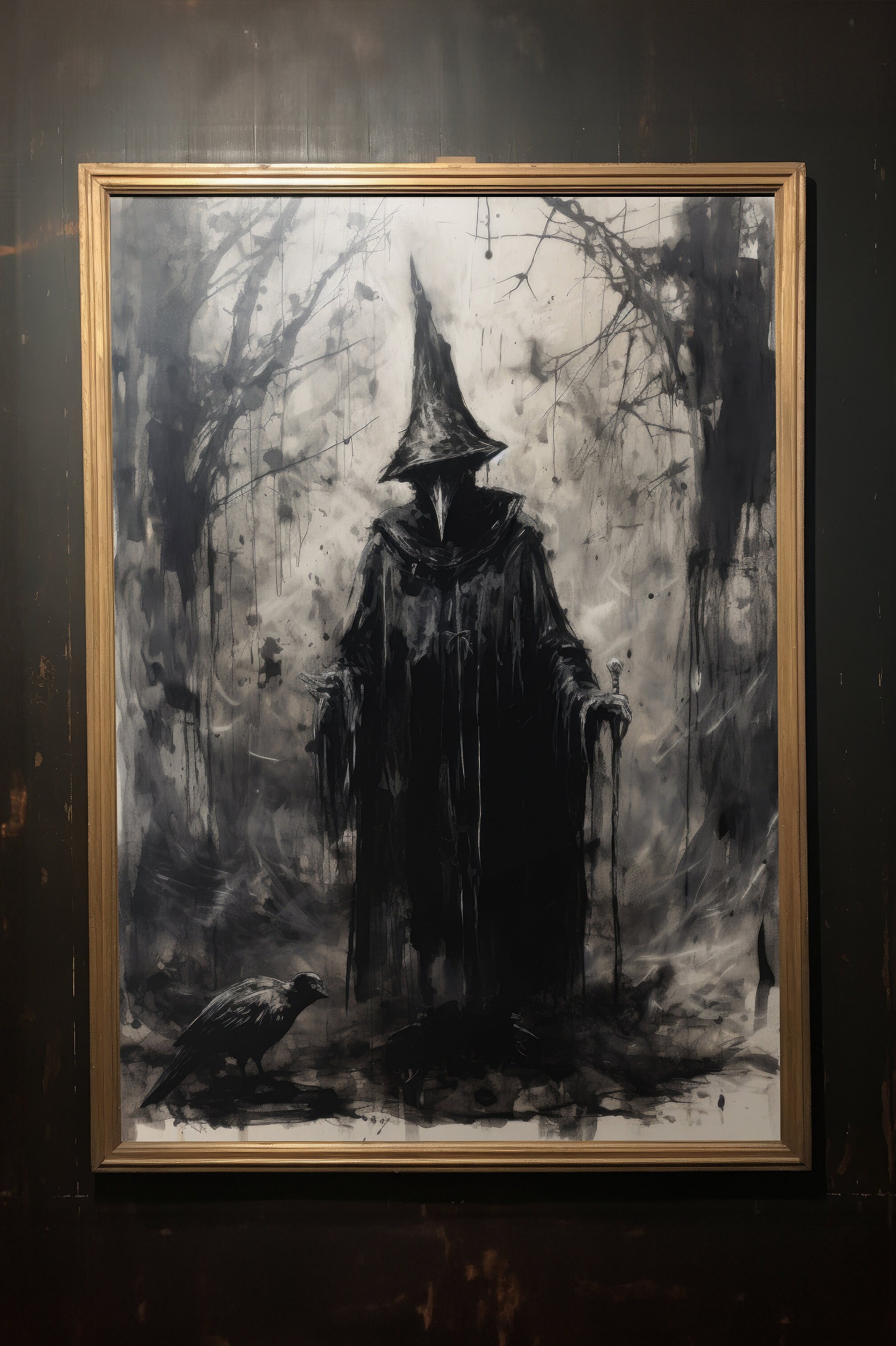 Dark Magician Painting, Printable Wall Art, Instant Download, Dark ...