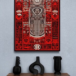 Enigmatic Hieroglyphic Wall Art Print | Printable Art | Ancient Aliens ...