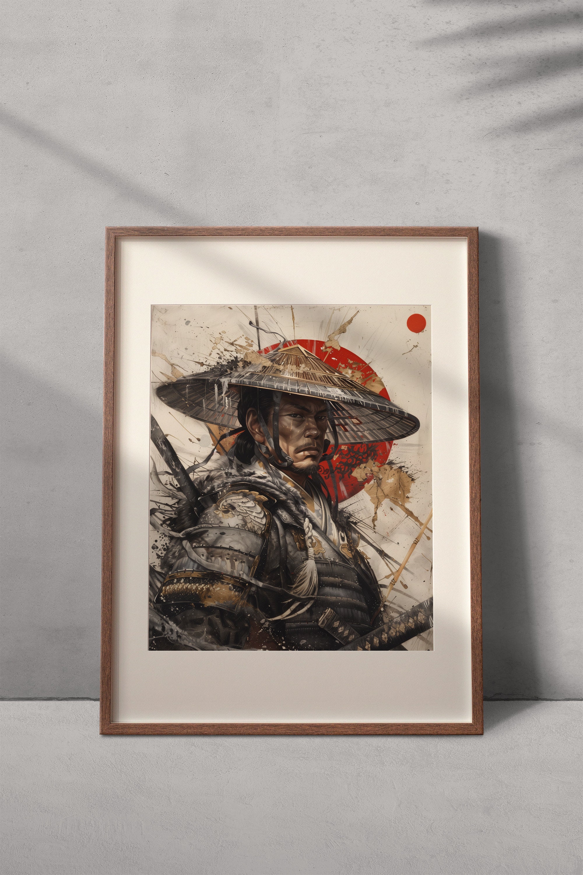 Modern Samurai Warrior Painting, Digital Download, Printable Wall Art ...